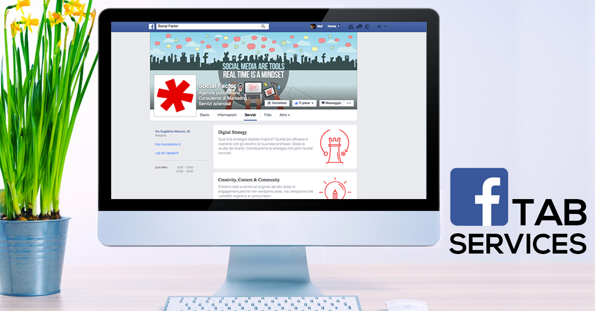 Nuova Facebook Tab nativa: Services - Social Factor