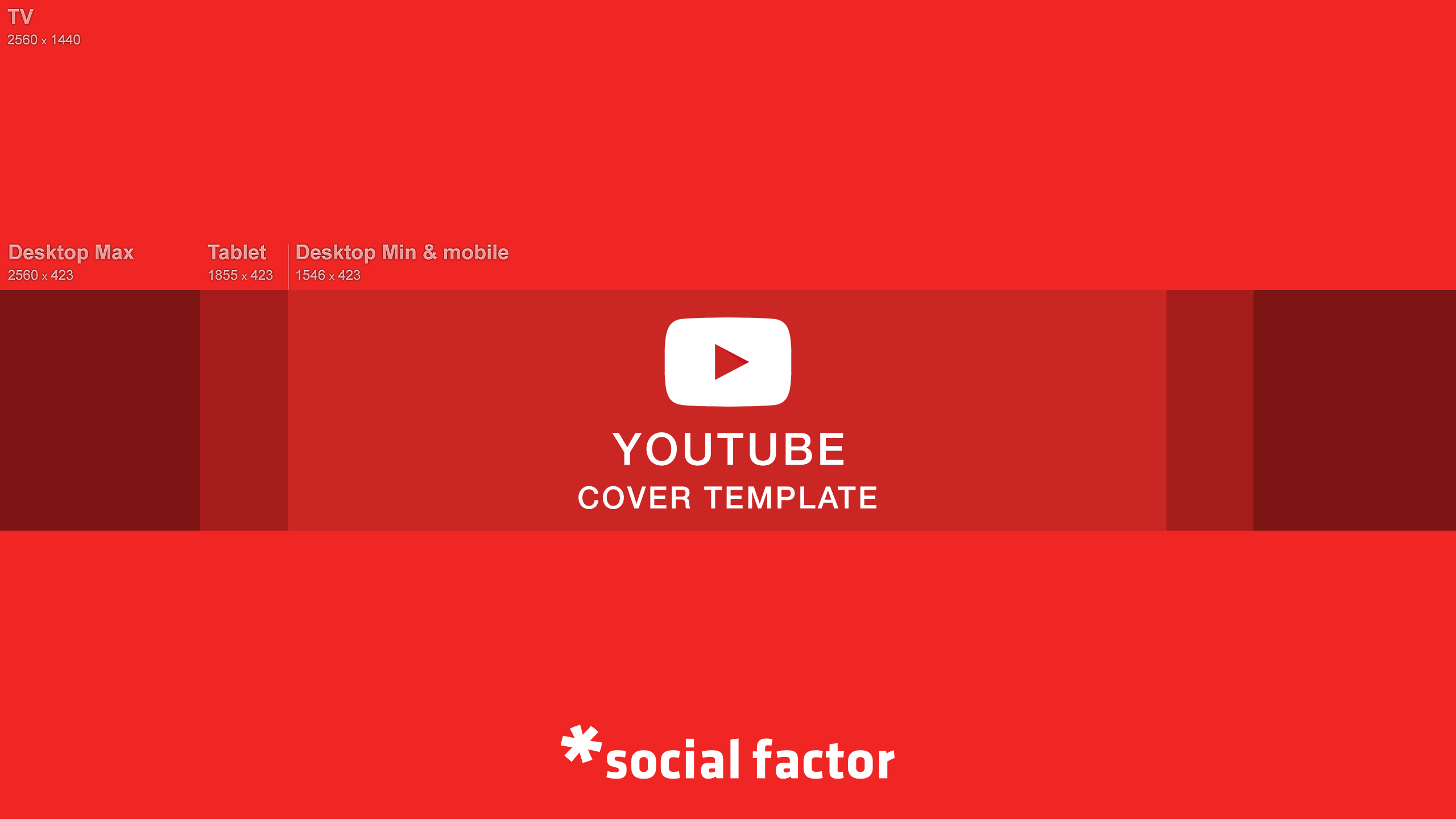 YouTube cover template - Social Factor